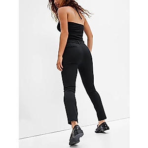 GAP Womens Skinny Ankle in Bi-Stretch Pants, True Black V2, 10 Short US