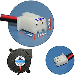 SoundOriginal 24V DC Brushless Blower Cooling Fan 50x50x15mm,for 3D Printer Humidifier Aromatherapy and Other Small Appliances Series Repair Replacement (24v Dual Ball Bearing 2pack)