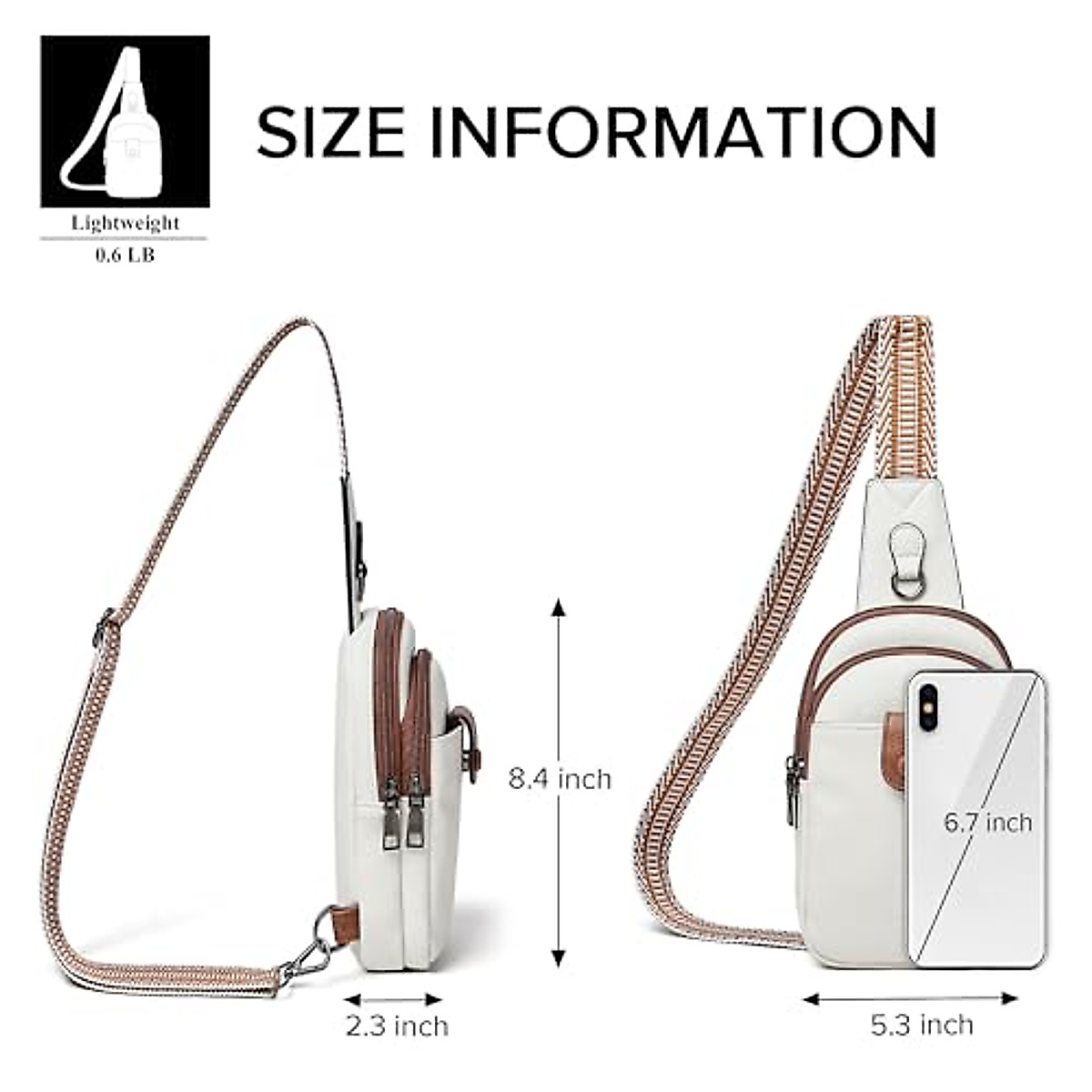 Small Sling Bag for Women Crossbody Purse, Crossbody Bags for Women Trendy, Fanny Pack Crossbody Chest Bag for Men