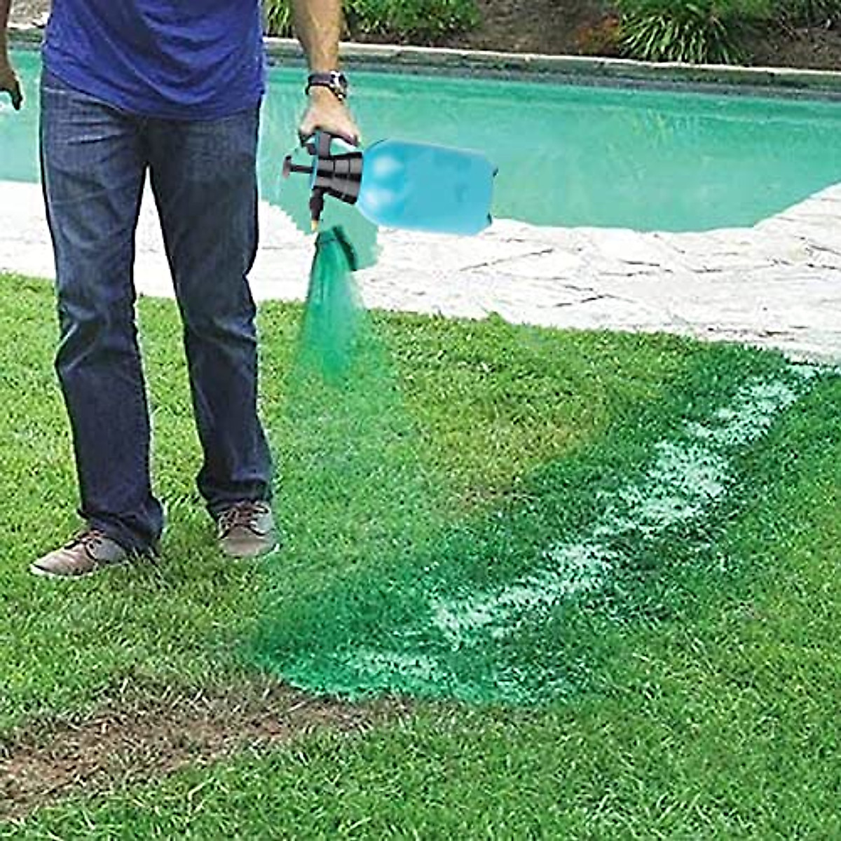 Hot Liquid Seeding Grass Lawn Green Spray Device Seed Care Watering Set, Seed Spray Liquid, Lawn Patch Seed Sprayer, Green Grass Paint for Lawn (6 Set)