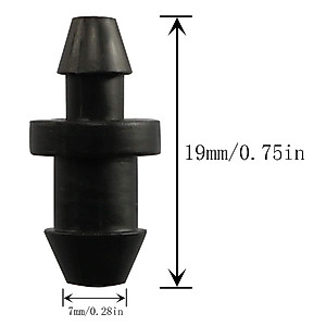 JCBIZ 60pcs Black Color Multifunctional Plug Drip Irrigation Tube End Closure 19mm Length for Garden Irrigation