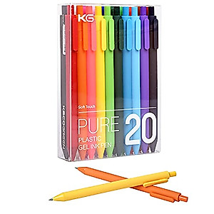 Retractable Gel Pens, 20 Assorted Colors
