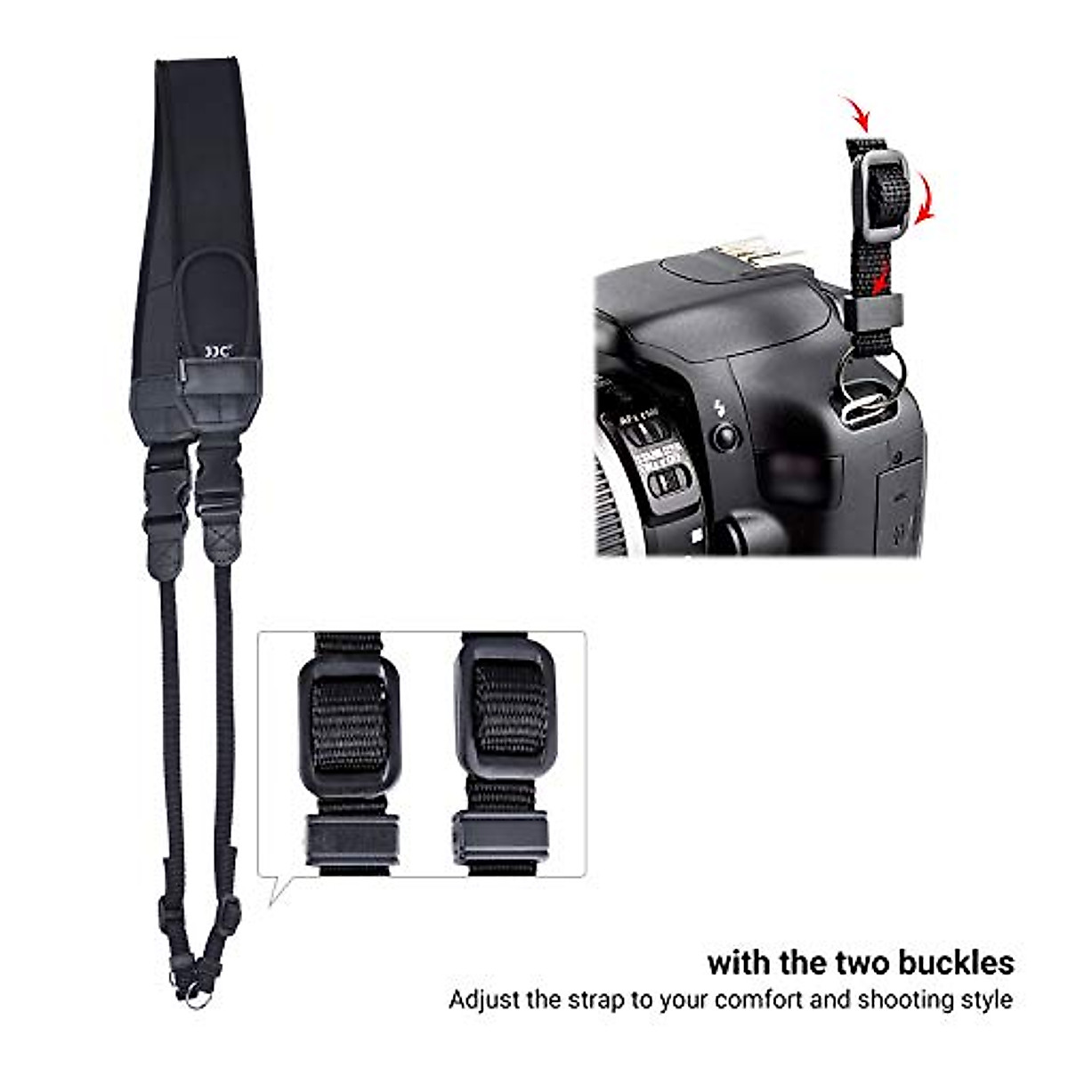 Universal Shoulder Neck Strap for DSLR Camera,Soft Neoprene Neck Belt Strap with Quick-Release,Camera Strap for Canon R5 R6 R7 R RP 5DM4 6DM2 7DM2 90D 80D Nikon D850 D750 D7500 Sony A7R V and More