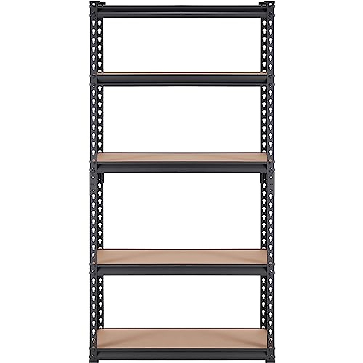 VEVOR Storage Shelving Unit, 5-Tier Adjustable, 2000 lbs Capacity, Heavy Duty Garage Shelves Metal Organizer Utility Rack, Black, 30" L x 12" W x 60" H for Kitchen Pantry Basement Bathroom Laundry