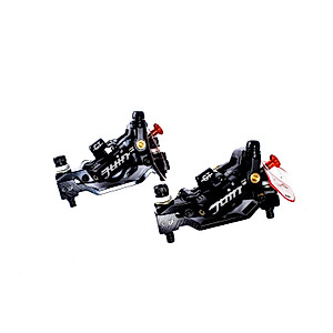 Juin Tech GT-P Cable Actuated Hydraulic Bicycle Bike Disc Brake Caliper Set Extra Powerful Hybrid Brake for Road/Mountain/Cyclocross/Gravel/E-Bike/Folding Bike etc. use(Black)