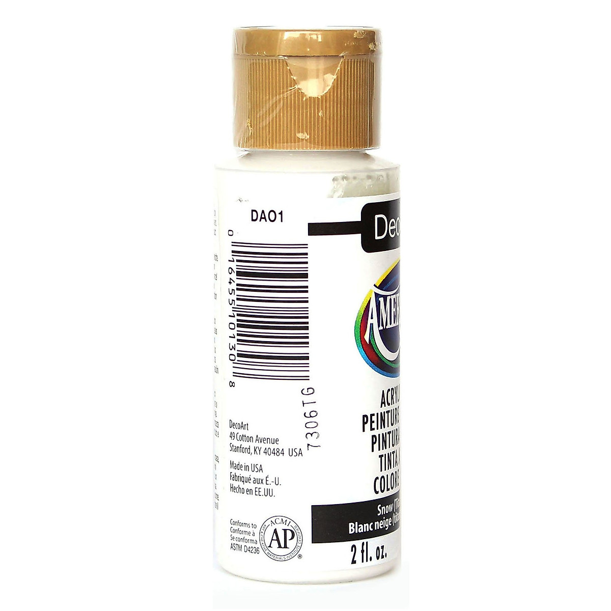 Americana Acrylics - Snow (Titanium White) White, 2 fl oz