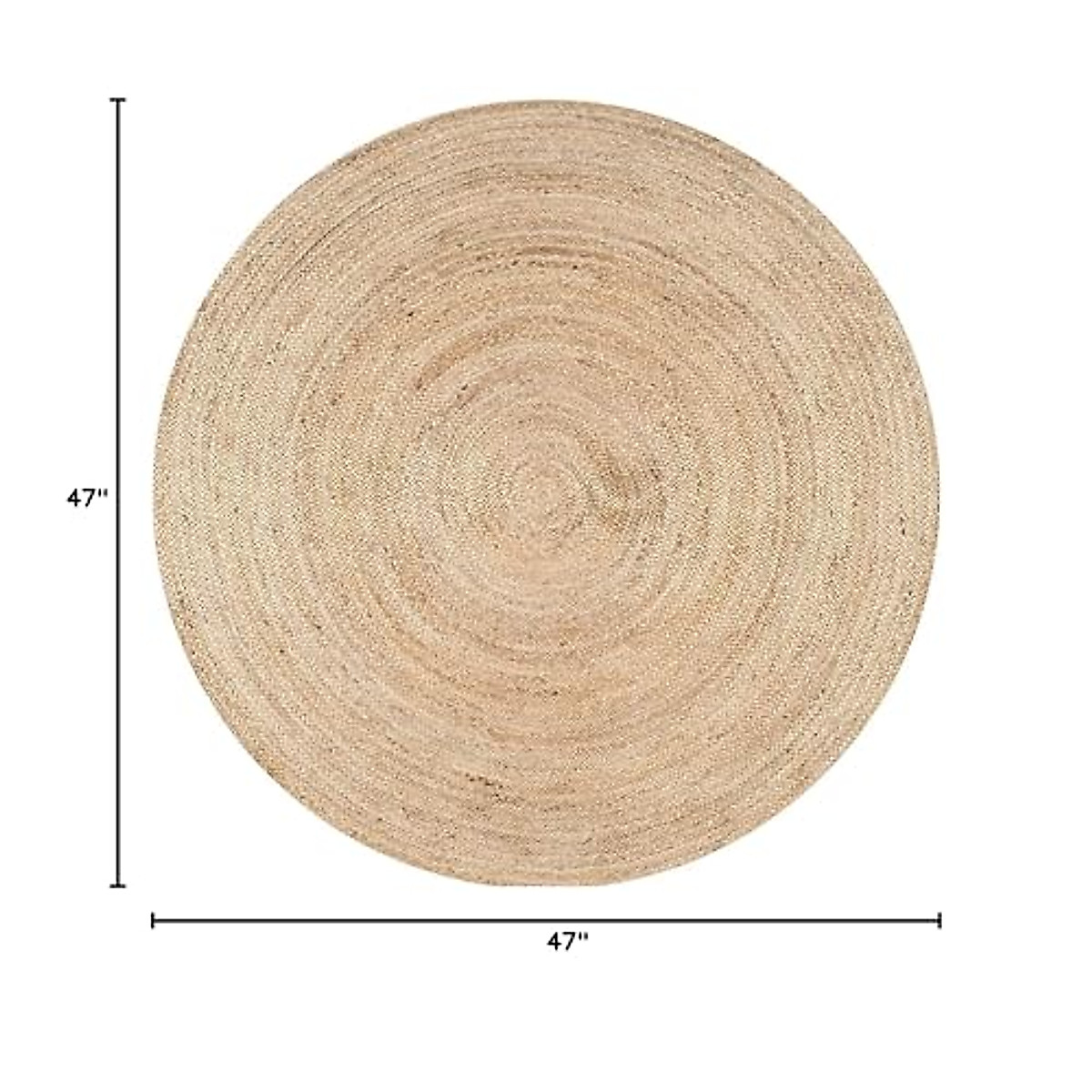 Hand Braided Round Jute Rug Area 4x4 Round Rug Custom Size Round Rug Indian Handmade Home Decor Round Rug 120x120 cm