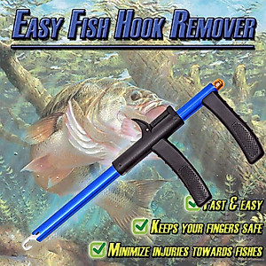 Toxz Easy Fish Hook Remover New Fishing Tool Minimizing The Injuries Tools Tackle (S)