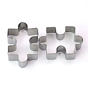 GXHUANG Game Puzzles Cookie Cutter Set - 2Pieces - Stainless Steel