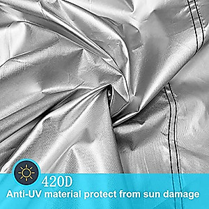 Heavy Duty Tabletop Heater Cover, 38'' H x 24'' W x 24'' D Round Stand-Up Patio Heater With Table Cover-420D Oxford Silver Coated Fabric Waterproof & Dustproof for All Weather Protection (Brown)