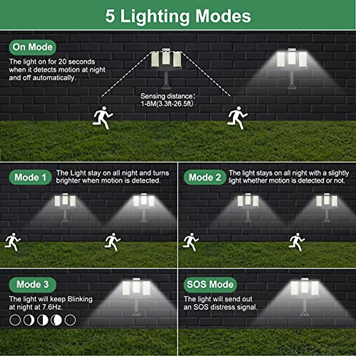 Ceena Outdoor Solar Lights with Romote, IP65 Waterproof Motion Sensor Solar Street Light, 384LEDs 2000lm Super Bright Security Pole Light for Front Door, Patio, Street, Backyard, 1 Pack