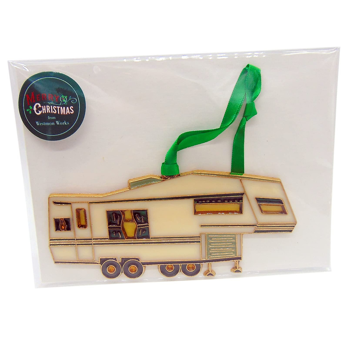 Camper Christmas Tree Ornament Holiday Decoration Fifth Wheel Camping Decor, 6 inch