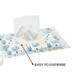 Orchid Hearts Baby Wipes Dispenser - Portable & Refillable Wet Wipe Pouch, Reusable Baby Wipes Holder & Baby Wipe Container, Baby Essential, Makeup Wipe Travel Case - Rain Forest, 2pcs