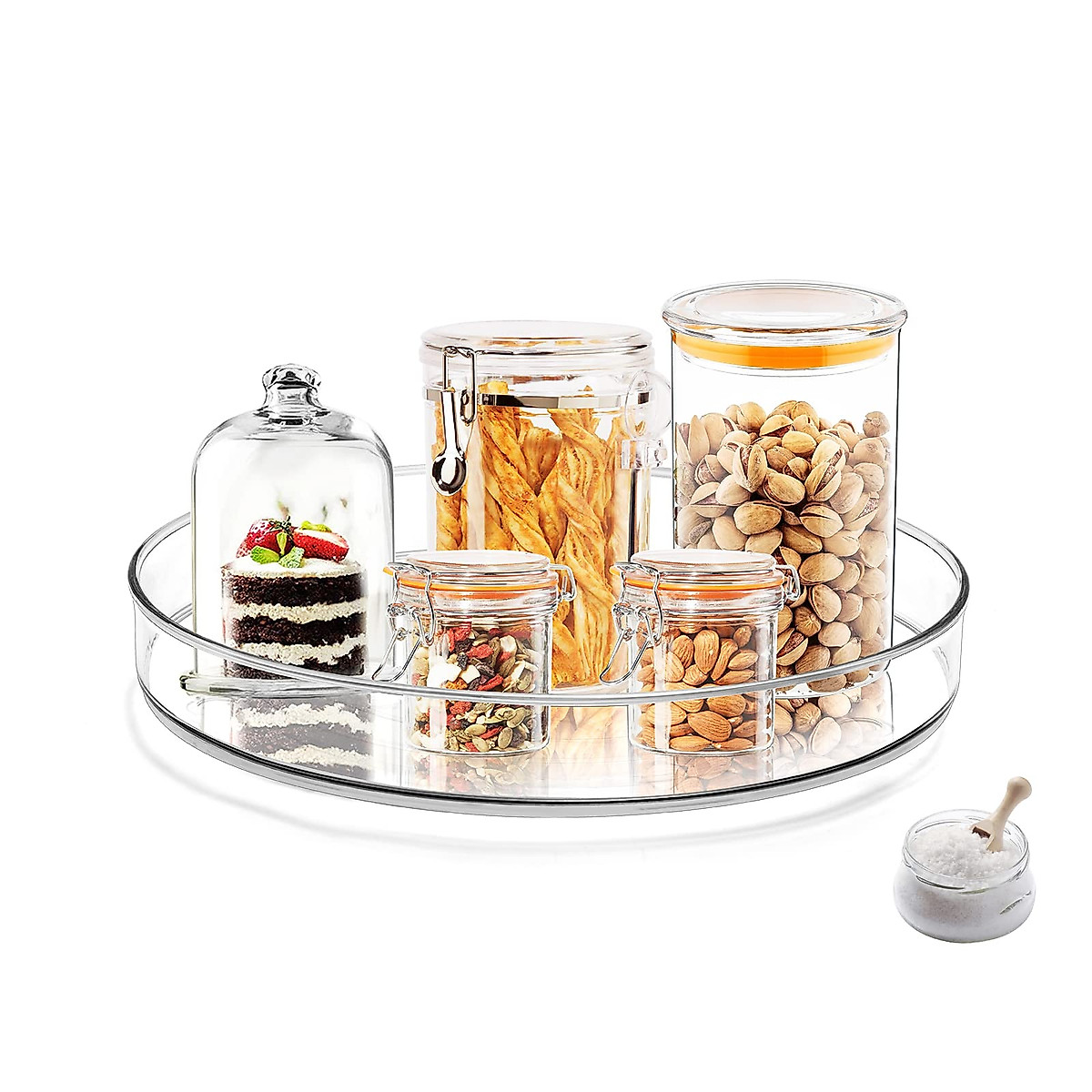1PACK - 10" Clear Lazy Susan Organizer for Cabinet – Quality-Crafted, Durable Turntable Organizer, Bathroom & Cabinet Organizer for Pantry Organization and Storage – Kitchen Organization by TLC Depot
