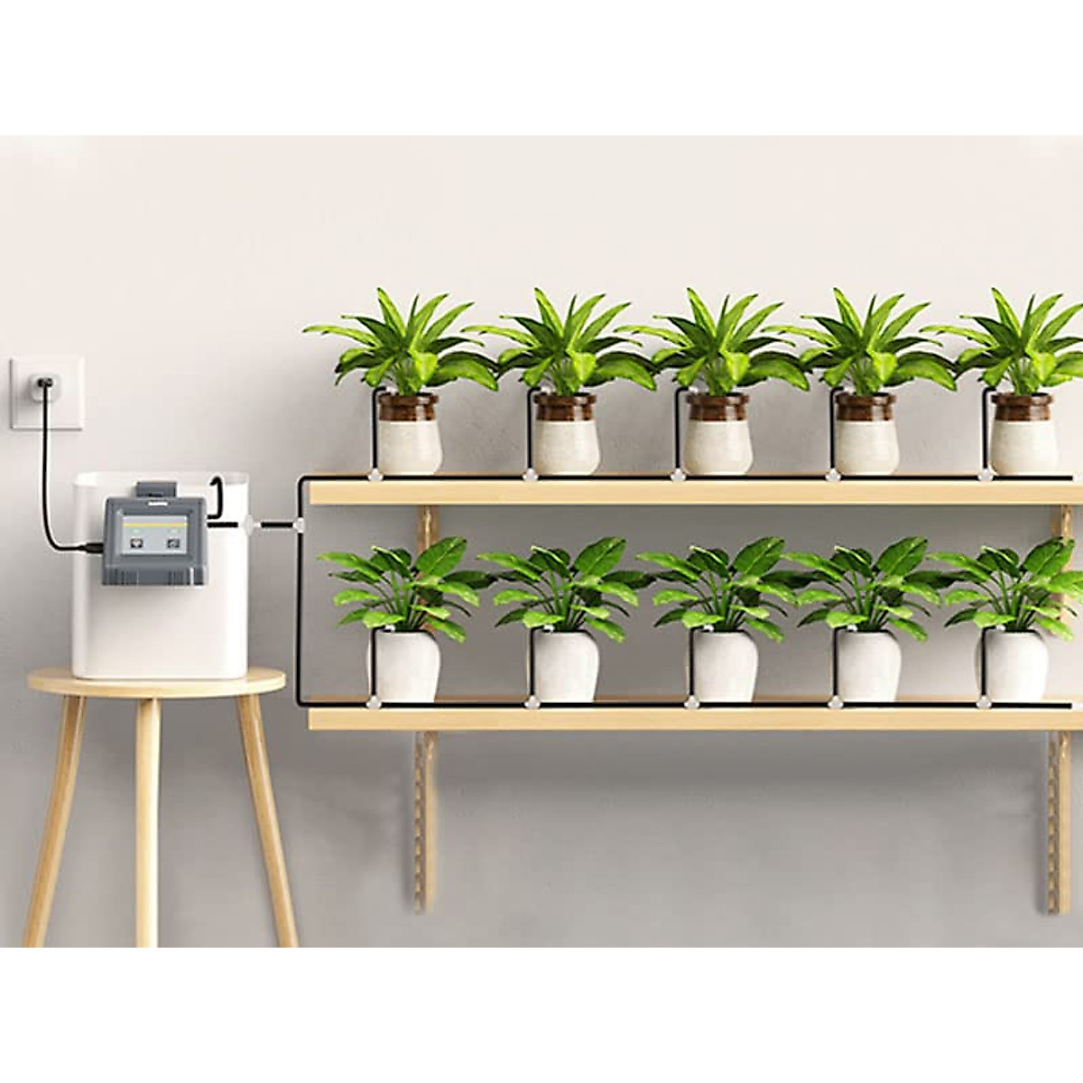 RAINPOINT WiFi Automatic Watering System For Indoor Potted Plants, DIY Drip Irrigation Kit Remotely Control Auto/Manual/Delay Watering Mode via APP, Automatic Self-Watering Irrigation System with Pump