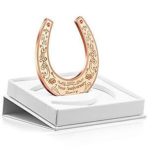 7 Year Anniversary Gifts for Him 7 Year Anniversary Wedding Gift for Couple 7 Years of Marriage Lucky Horseshoe Copper 7th Wedding Anniversary gifts for Him with Box Gifts for Men Him
