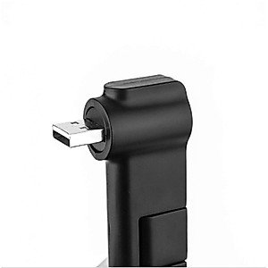 LIXINTIAN USB 2.0 HUB, [90°/180° Degree Rotatable] Mini USB 2.0 Hub 4 Port USB Hub for Notebook, USB Flash Drives, Mobile HDD, Laptop, PC - Black