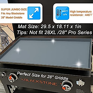 28" Silicone Griddle Mat Fit for Blackstone 28 inch Griddle,28 inch Griddle Cover,Heavy Duty Griddle Silicone Mat 28 inch for Blackstone(Does not fit 28"XL/28" Pro Griddles Series)