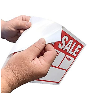 8 X 12 Inches For Rent Sign Plastic Coated Self-Adhesive Window Peal Sticker with A Space to Hand Write- 4Pack