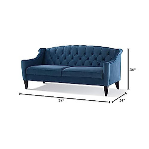 Jennifer Taylor Home Ken sofas, Satin Teal