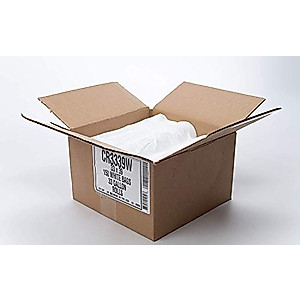 Aluf Plastics 33 Gallon Trash Bags, 33" x 39" , White (Pack of 150) - For Bathroom, Household, Office, and Lightweight Garbage - Coreless Rolls