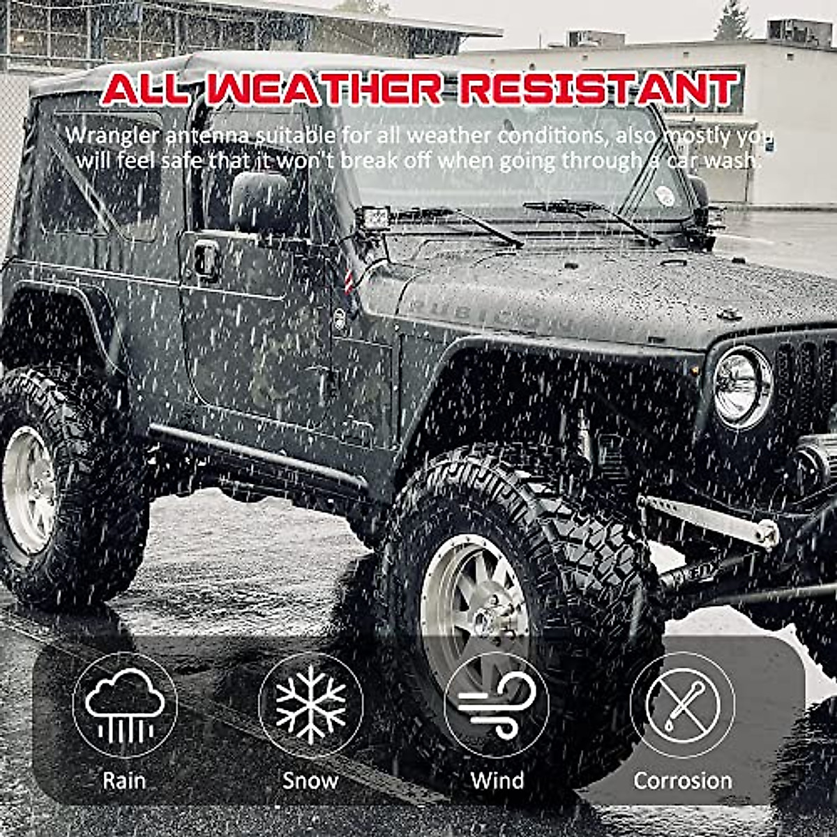 Short Radio Antenna, American Flag Design JK Antenna 5.5 Inch Antenna Toppers Aluminum Truck Antenna Compatible with Jeep Wrangler JK JL 2007-2022 …