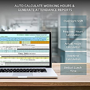 Hysoon Time Clock, Biometric Fingerprint Time Clocks for Employees Small Business Touch Keyboard, Time Card Machine with RFID and PIN Punch in One, Auto Clock in and Out Machine for Employees
