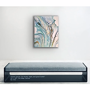 Creative Mark The Edge All Media Cotton Deluxe Stretched Canvas - 11x14" - 3 Pack of 1-1/2'' Deep Triple Acrylic Primed Canvas for Painting