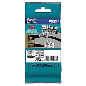 Brother International TZE-FX241 Blk on Wht 3 4" w Flexible TZ