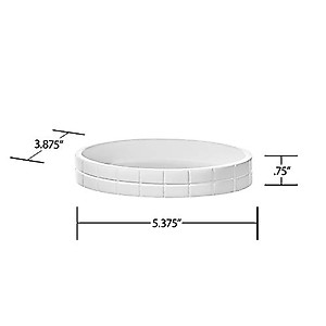 White Bathroom Accessories Set - Decorative 3-Piece Bathroom Accessory Set Includes: Soap Dispenser, Toothbrush Holder and Soap Dish - Rust-Resistant Bathroom Sets Accessories (Polar)