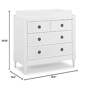 Delta Children Madeline 4 Drawer, Dresser w/Changing Top, White