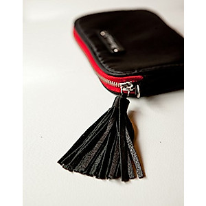 MotoChic Valerie Black Handbag Purse Clutch Crossbody Waist Bag with Adjustable Straps