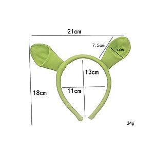 Pumnao Cute Headband,Headband with Ears,Alien Headband,Cute Decorative Hair Hoop,Dressing Up for Halloween, Parties, Birthdays, Cosplay, and Fun Hairstyles (Green Ear)