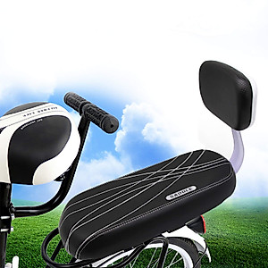 Together-life Rear Mounted Child Bike Seats, Bicycle Rear Seat Cushion Armrest Set Kid Child Carrier with Cushion, Backrest and Armrest Handrail
