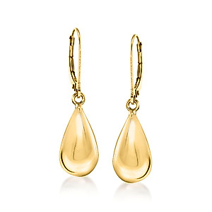 Ross-Simons Italian 18kt Yellow Gold Teardrop Earrings