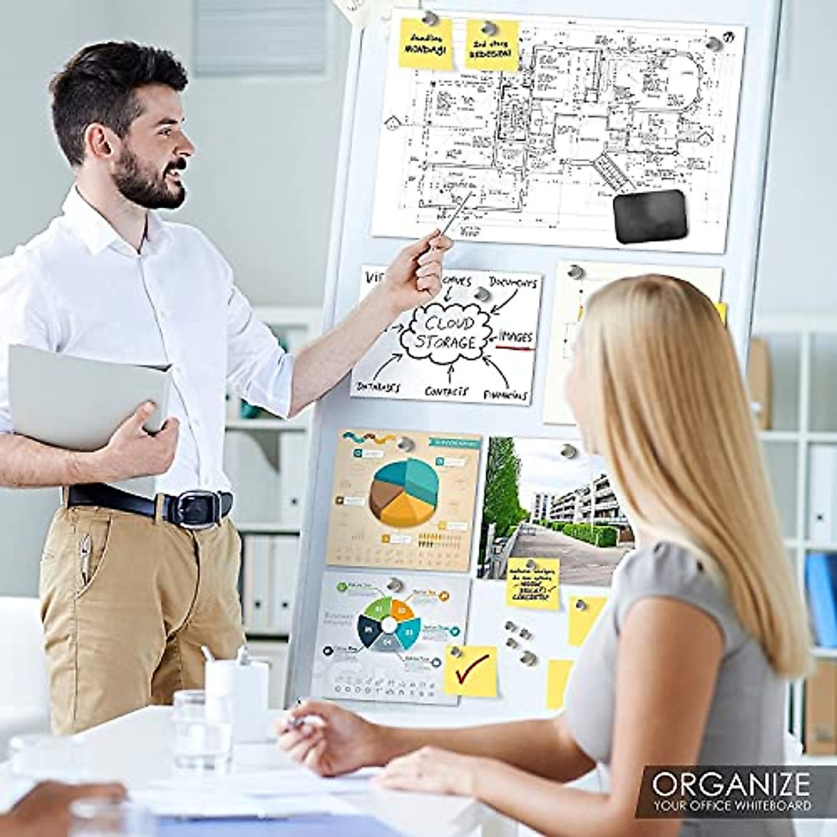 30 Pieces 4x10mm DIY Personalized Multi-Use Refrigerators Magnet for Fridge Door Whiteboard Map Bulletin Boards