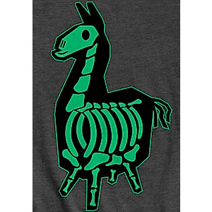 FORTNITE Big Boys' X-Ray Llama Long Sleeve T-Shirt, Charcoal Heather (L)