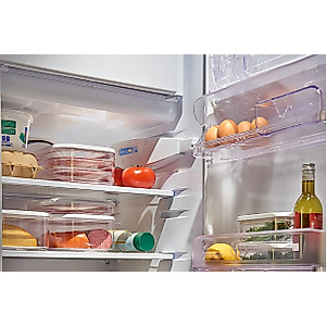 Mepal Meat Fridge Storage Containers 3 Layers - Container with Lid for Meat - Fridge Storage Box - Suitable for Storing Bacon & Meat Products - 3 Separate Fridge Storage Boxes - 3 x 550 ml - Black