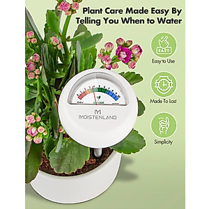 moistenland Moisture Meter for Plants, Soil Moisture Meter, Moisture Meter for Garden, Farming, No Batteries Required
