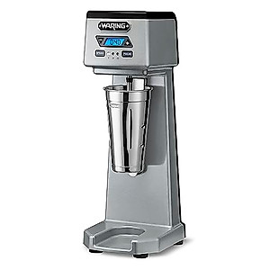 Waring Commercial WDM120TX Heavy-Duty Single 1Hp Spindle Drink Mixer with Countdown Timer, Digital Display, Automatic Start/Stop, 120V, 5-15 Phase Plug, 22" x 9" x 10.38"
