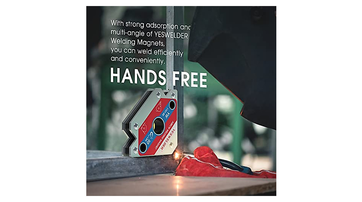 YESWELDER 50 LB Welding Magnet Set - Powerful Magnetic Hold & Versatile ...