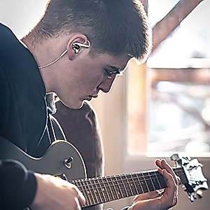 BASN Metalen PRO 4 Drivers in-Ear Monitors Headphones for Musicians, Noise Isolating Enhanced Bass Sound Earphones with CNC Metal Craft Shell, Wired Upgraded Detachable MMCX Cables(Gloss Black)