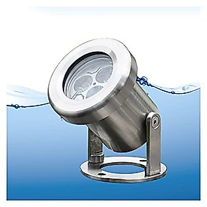 AMDHZ LED Underwater Swimming Pool Light IP68 Waterproof Garden Pond Lights 304 Stainless Steel Fountain Decoration Underwater Landscape Lights (Color : White Light, Size : 24V)