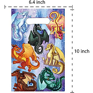 RATHIRA 40 Pack Wings Fire Party Gift Bags Treat Candy Goodie Bags for Dragon Theme Birthday Party Decorations Wings of Fire Dragon Baby Shower Party Supplier