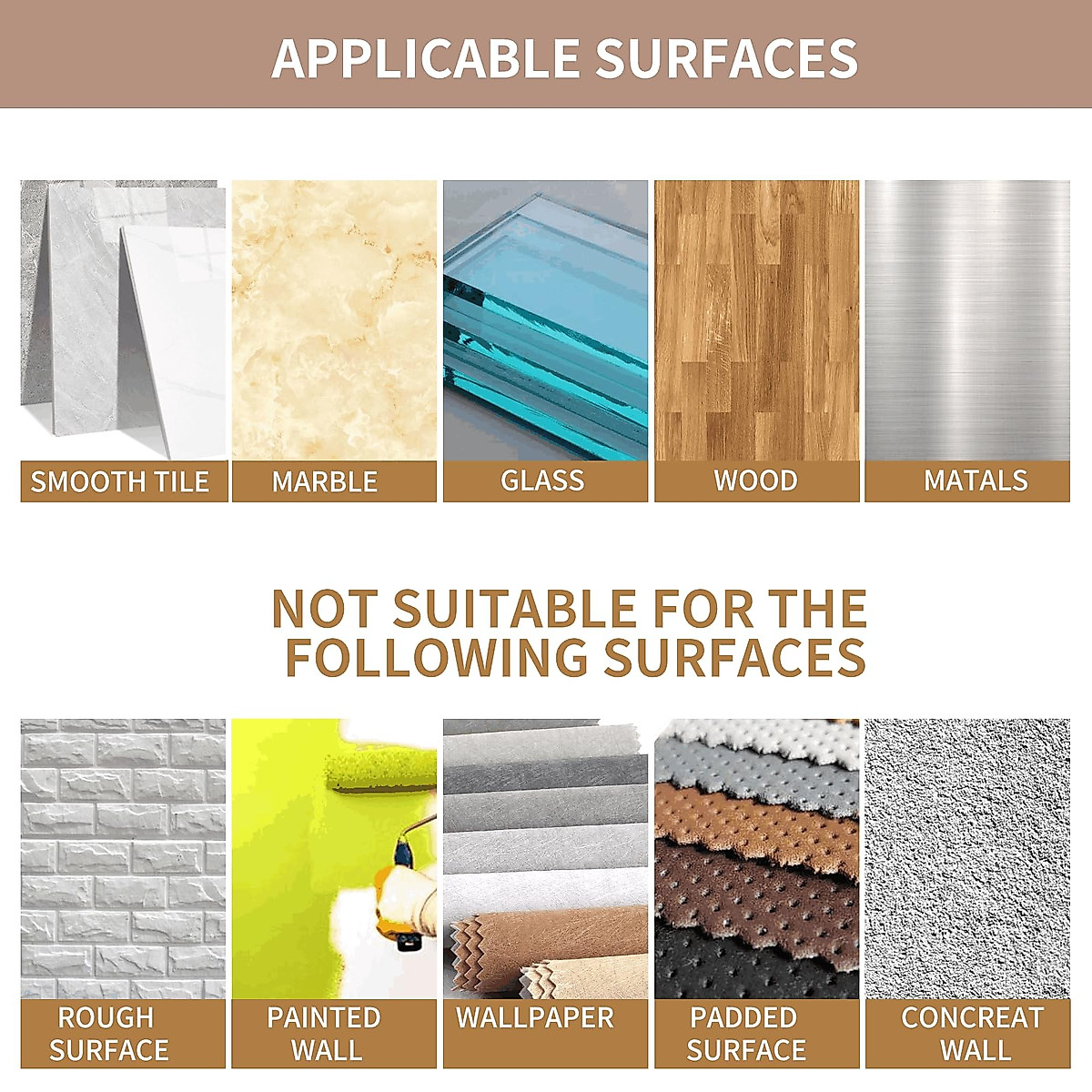 2 Pack Paper Towel Holders Under Cabinet, Self-Adhesive Paper Towel Bar,Paper Towels Rolls Holder Under Counter Wall Mount for Kitchen Bathroom Cabinets Towel Rack Stainless Steel - 13.2'Silver