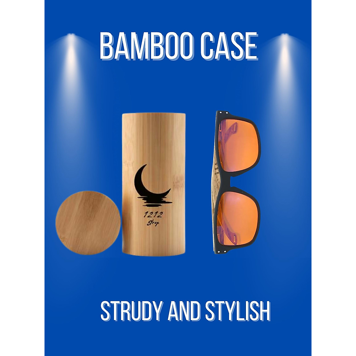 Blue Light Blocking Glasses and Wood Case - UV Protection Sunglasses with Anti-Glare Coating - Ideal for Computer Work, Gaming, and Night Driving - Reduce Eye Strain and Improve Sleep for Adults