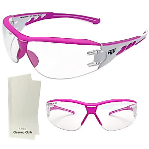 HTS HUNTERSKY E9532 Super Flexible Lightweight Anti Fog Wrap-Around U6 Clear Shooting Safety Glasses with ANSI Z87.1 Scratch Resist