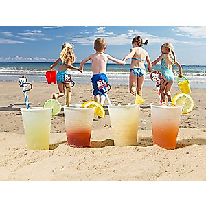 10pcs Drinking Straw Covers Cap, (Cute Cartoon Cat) Reusable Drinking Straw Tips Lids, Straw Toppers for Tumblers, Portable Cute Straw Tips Covers, Dust Proof Plugs Cap Protector 2D Style 7