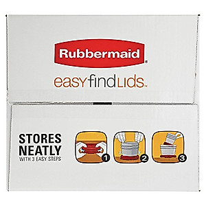 Rubbermaid Easy Find Lids Food Storage-Containers, Racer Red, 50 Piece Set