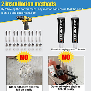 VINIUSIKI Corner Shower Caddy Shelves with Soap Holder & 4 Hooks,SUS304 Stainless Steel Kitchen Organizer, Adhesive & Drilling Wall Mounted Racks for Bathroom & Kitchen & Home Decor, 3-Pack